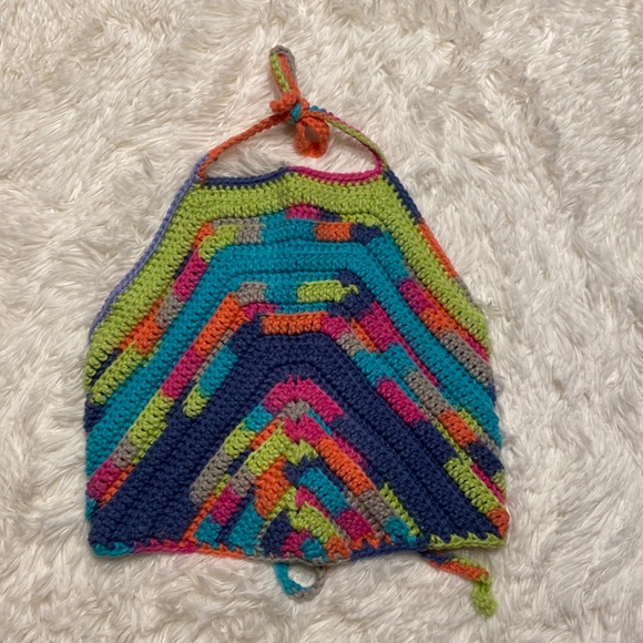carlieflo | Tops | Little Grace Halter Top Crochet Hippie Halter Top ...